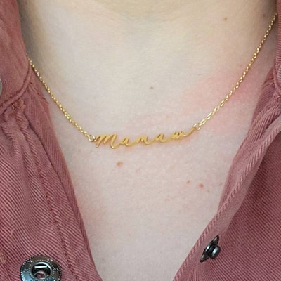 Dainty Mimi Necklace, Sterling Silver, Gold, Mimi Necklace, Gift for ...