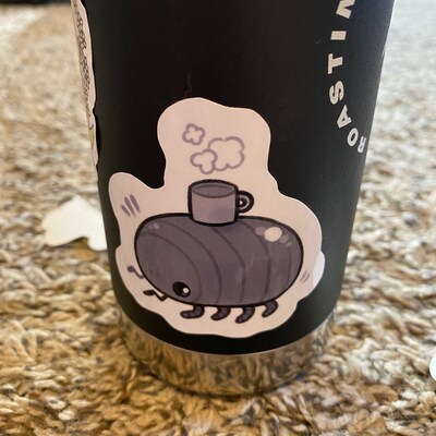 Bug With a Mug Sticker / Rolly Polly / Cute Bug Sticker / - Etsy