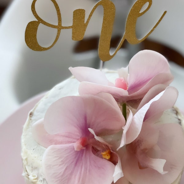 One Cake Topper - Etsy