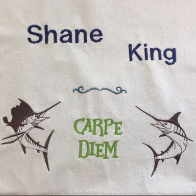 Sailfish and Marlin Embroidery Design 2-pack - Etsy