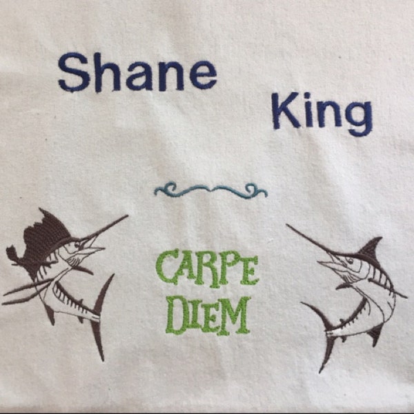 Sailfish and Marlin Embroidery Design 2-pack - Etsy