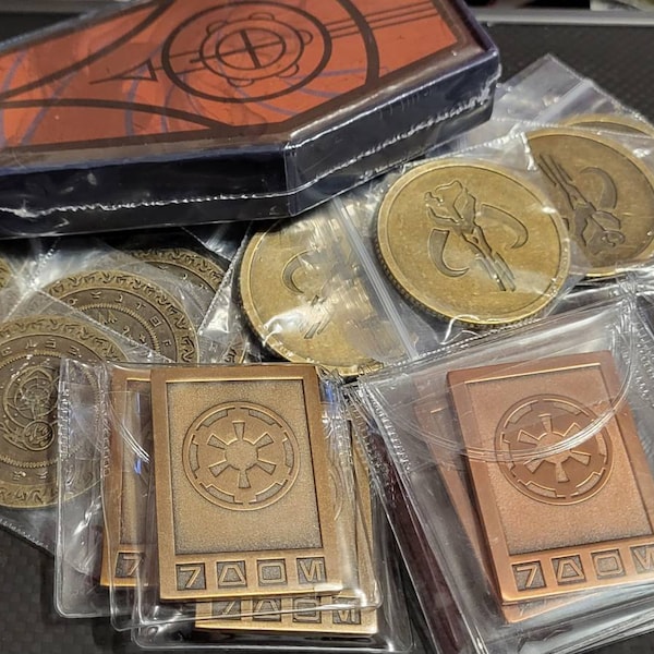 Deluxe Sabacc Core Worlds Set Solid Metal Sabacc Gaming Tokens star ...