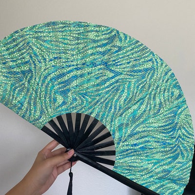 Pink Moo Moo Fan / Large Fan / Rave Accessory / Hand Fan / - Etsy