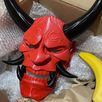 Snarling Wolf Mask 3D Printed Demon Oni Half Mask - Etsy