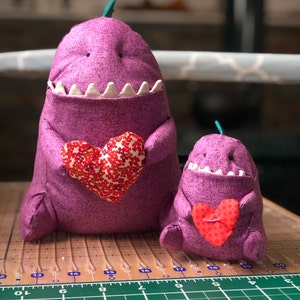 Love Monster in 2 Sizes PDF Sewing Pattern and Tutorial step-by-step ...