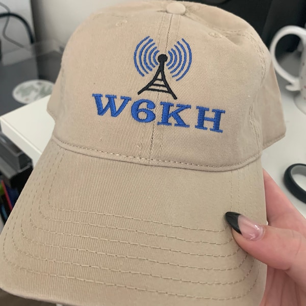 Custom Embroidered Hats / Caps, "ham RADIO Hat" With Radio Antenna and ...