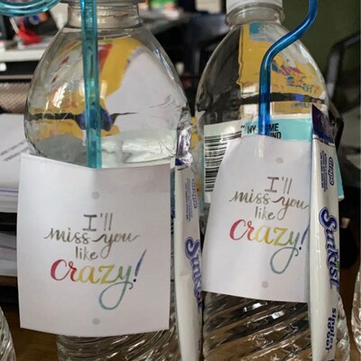 Crazy Straw Printable, i'll Miss You Like Crazy - Etsy
