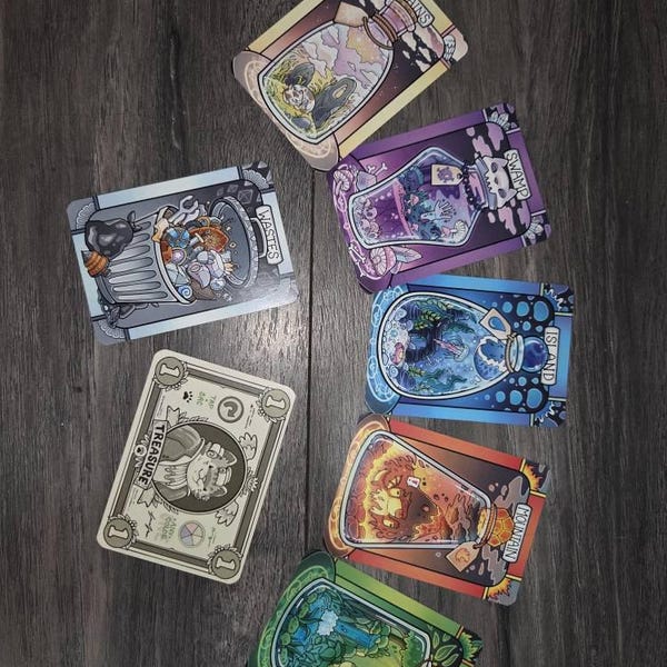 One of Each Basic Land // 6 Illustrated Cards for Magic the Gathering ...