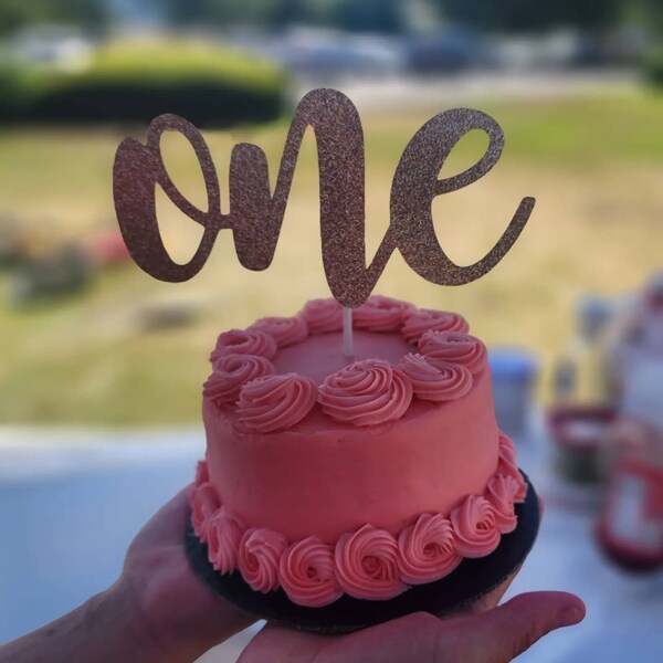 First Birthday Cake Topper, ONE Cake Topper, 1st Birthday Decorations ...