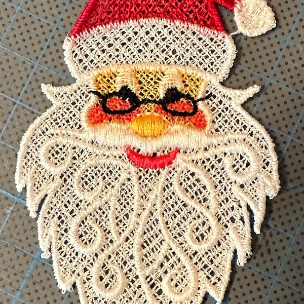 FSL Santa Ornament (2 Sizes). Christmas Embroidery Designs. Instant ...