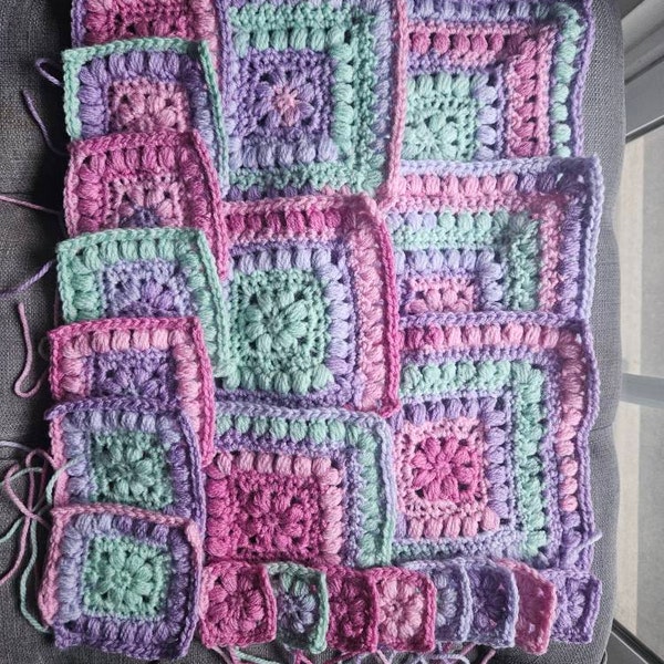 CROCHET PATTERN - Square Scramble Sack - Crochet Tote Bag Pattern, Boho ...