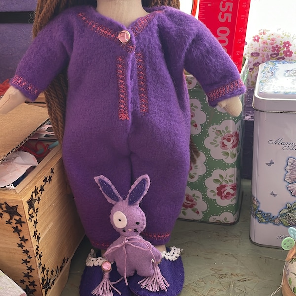 Prairie Lasses Dress and Bonnet PDF Pattern for 12" Doll, Rag Doll ...