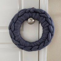 Chunky Knit Pouf Pattern - Tube Yarn Pouf - Ottoman - Knit Pouf - Knit ...