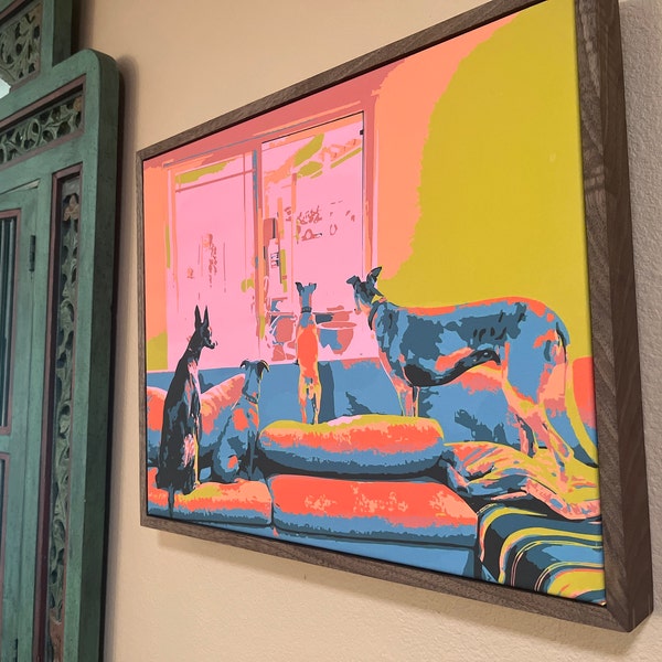 Natural Wood Floating Frame, Available in Maple, Walnut, Cherry, and ...