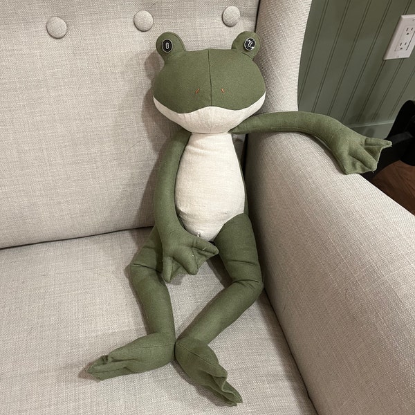 Stuffed Frog - PDF Sewing Pattern & Tutorial | Stuffed Animals | Plush Toys Patterns | Softies ...