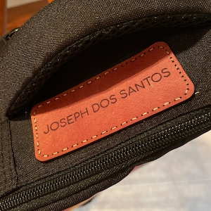 Square Leather Patch Monogram Leather Patch Backpack | Etsy