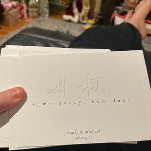 JENNA Uninvite Wedding Invitation Card Downsizing Wedding - Etsy