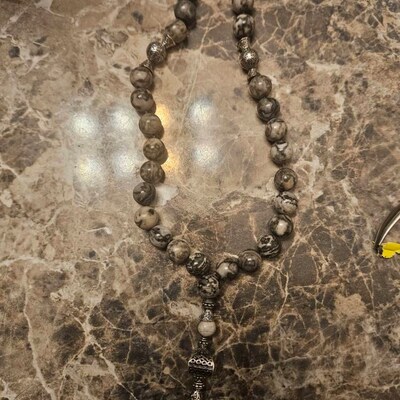 Men's Genuine Shungite Rosary, Catholic Rosaries, Prayer Necklace, Dad ...