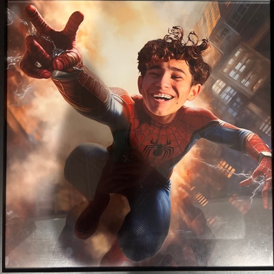 Personalized Spider-man Portrait, Custom Portrait From Photo, Spiderman ...