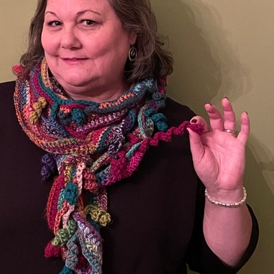 Sweet Thing Free-form Hand Fiber Art Scarf Accessory Hand Spun Yarns 84 ...