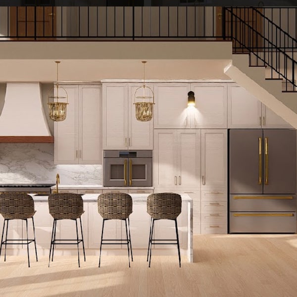 Kitchen Interior Designs, Kitchen 3D Rendering, 3D Architectural ...