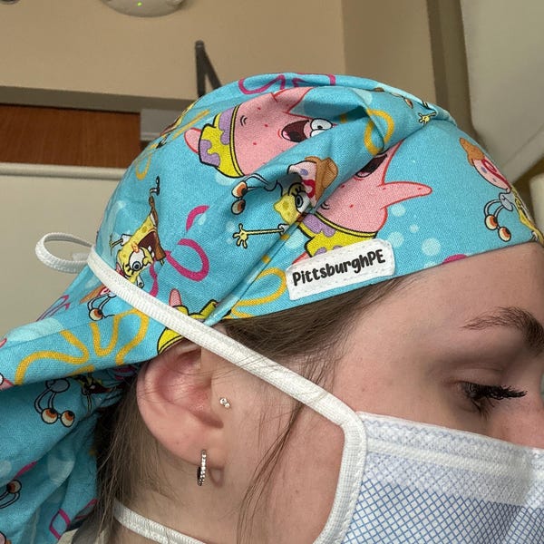 Flying Pigs Scrub Cap With Satin Lining, Ponytail, Euro, High Bun ...