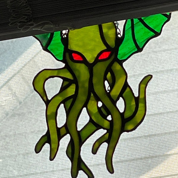 Stained Glass Skeleton Devil Horns - Original Design by Sarah Segovia ...