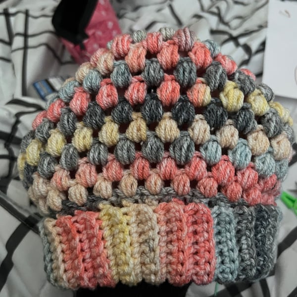 CROCHET PATTERN & VIDEO/ Pebble Puff Stitch Hat, Baby to Adult Sizes ...