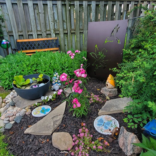 Metal Privacy Screen, Decorative Panel, Outdoor Garden, Fence, Art ...