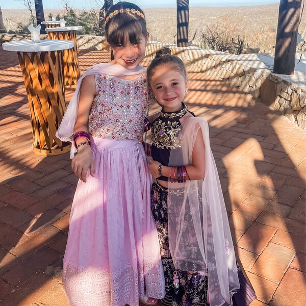 Embroidered Blue Girls Plazo Set (flare Pants and Top) Set. Indian ...