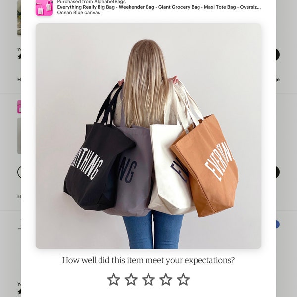 Extra Large Canvas Tote Bag | Everything Really Big Bag | Oversized ...