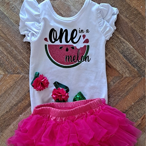 Watermelon Birthday Outfit, Personalized Birthday Outfit, Watermelon ...