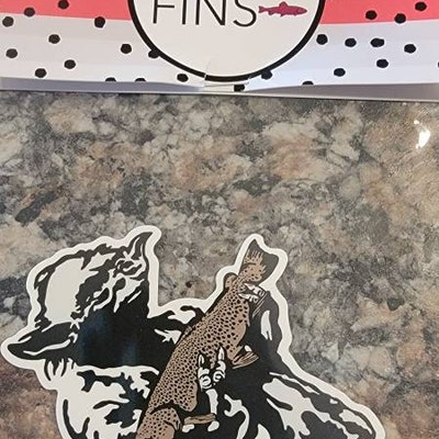 Cowboy Fly Fishing Sticker, Western Sticker, Trout Sticker, Rifle ...