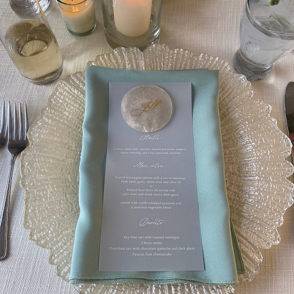 Place Card, Name Card From Shells | Individually Inscribed | With Vinyl ...