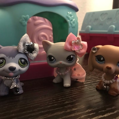 Littlest Pet Shop Clothes LPS Accessories 6 Custom Collars PETS NOT ...