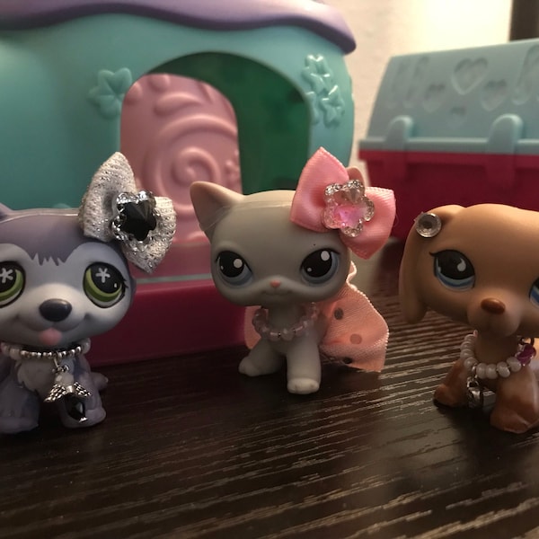 Littlest Pet Shop Clothes LPS Accessories 6 Custom Collars Necklaces - Etsy