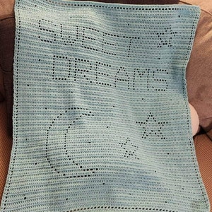 Crochet Blanket Pattern Diamond Checkers Filet Blanket PDF Uk - Etsy