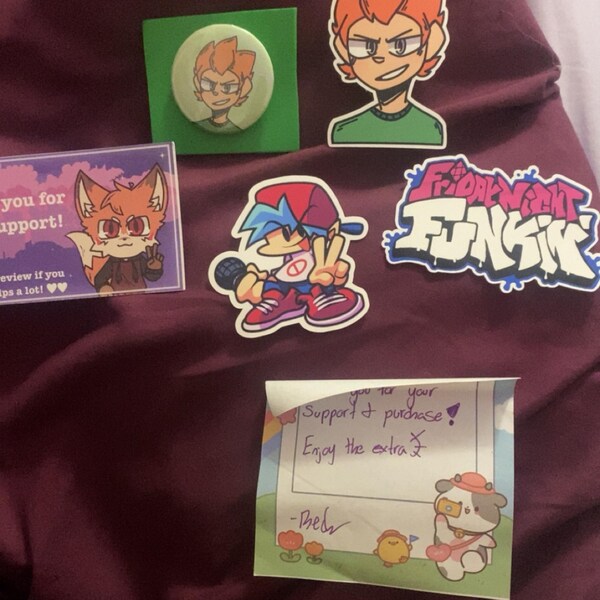 Friday Night Funkin FNF Stickers and Buttons - Etsy