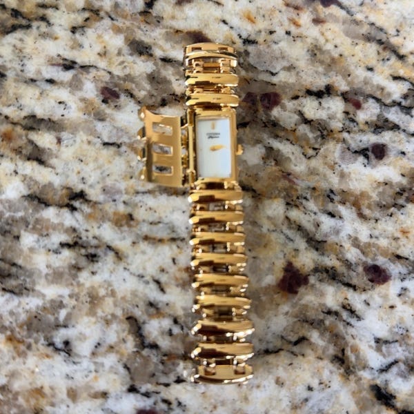 Vintage PULSAR Two Tone Tank Quartz Watch With New Battery. Best Fits 6 ...