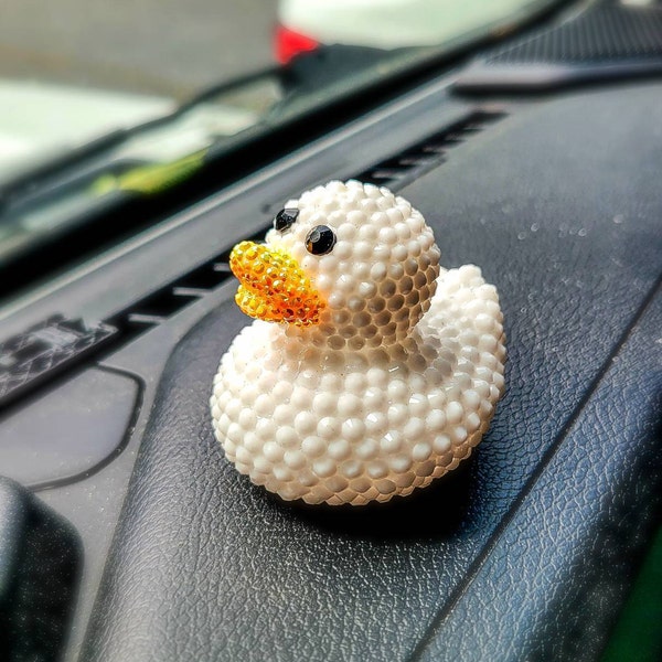 Orange Rhinestone Rubber Duck, Orange Bling Duck, Orange Bedazzled ...