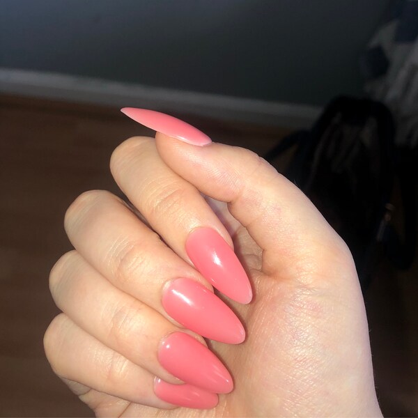 Pink Color Press on Nail Set With Prep Kit - Etsy