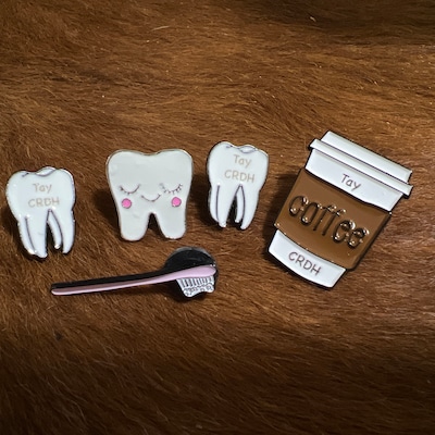 Crown Tooth Pin, Dental Badge Pin, Dentist, Rdh, Dental Hygienist ...
