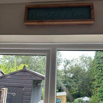 Love You,bye Farmhouse Style Modern Sign Rustic Present gift UK Quote ...