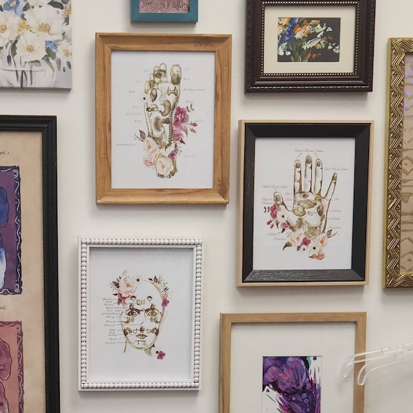 Acupuncture Gift, Reflexology Hand Chart, Reflexology Print ...