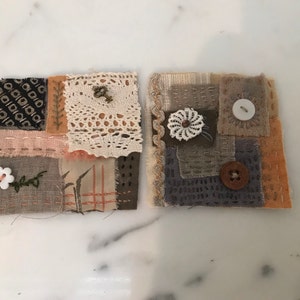 Slow Stitch Kit/boro Collage Kit/collage/indygo Blue Collage/mindful ...