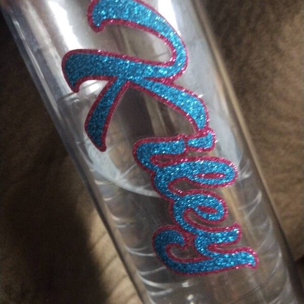 Cheer Glitter Stickers Personalized Cheerleader Pom Poms 6x3.5 varsity ...