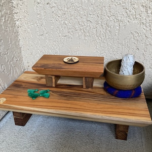 Altar Table, 2 Set, 2 Tier Altar Table, Crystal Shelf, Small Space ...