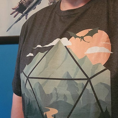 A D20 Scene Shirt Dnd Gift Dungeons and Dragons Present Rpg Dice D20 - Etsy