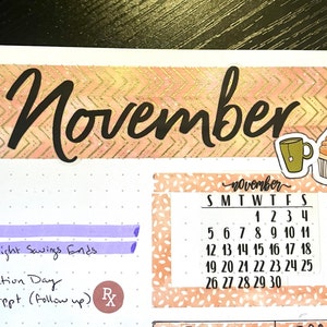 January December Monthly Stickers mini for Planners and Journals. shown ...