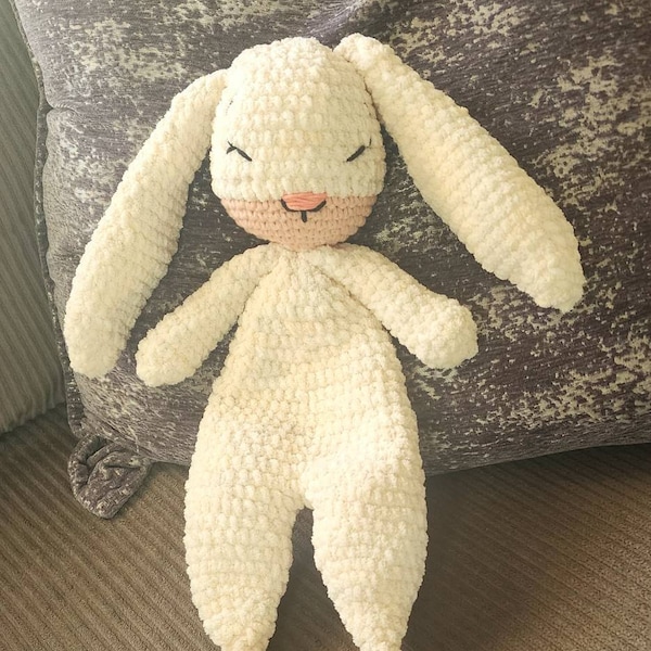 BUNNY Snuggler Plush Lovey Rabbit Security Blanket Toy Amigurumi ...
